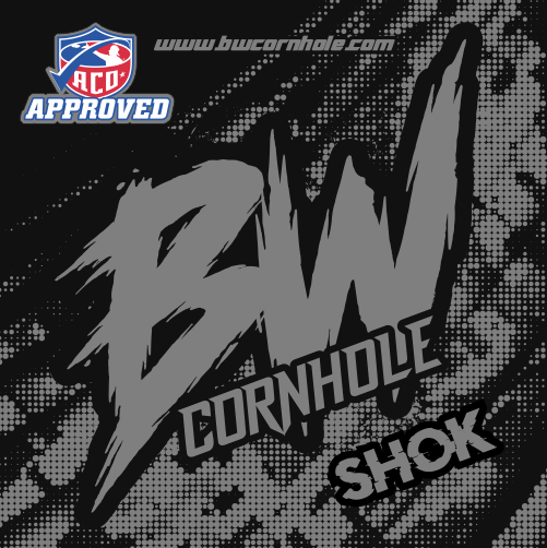Shok "Grey halftone" | BW Cornhole